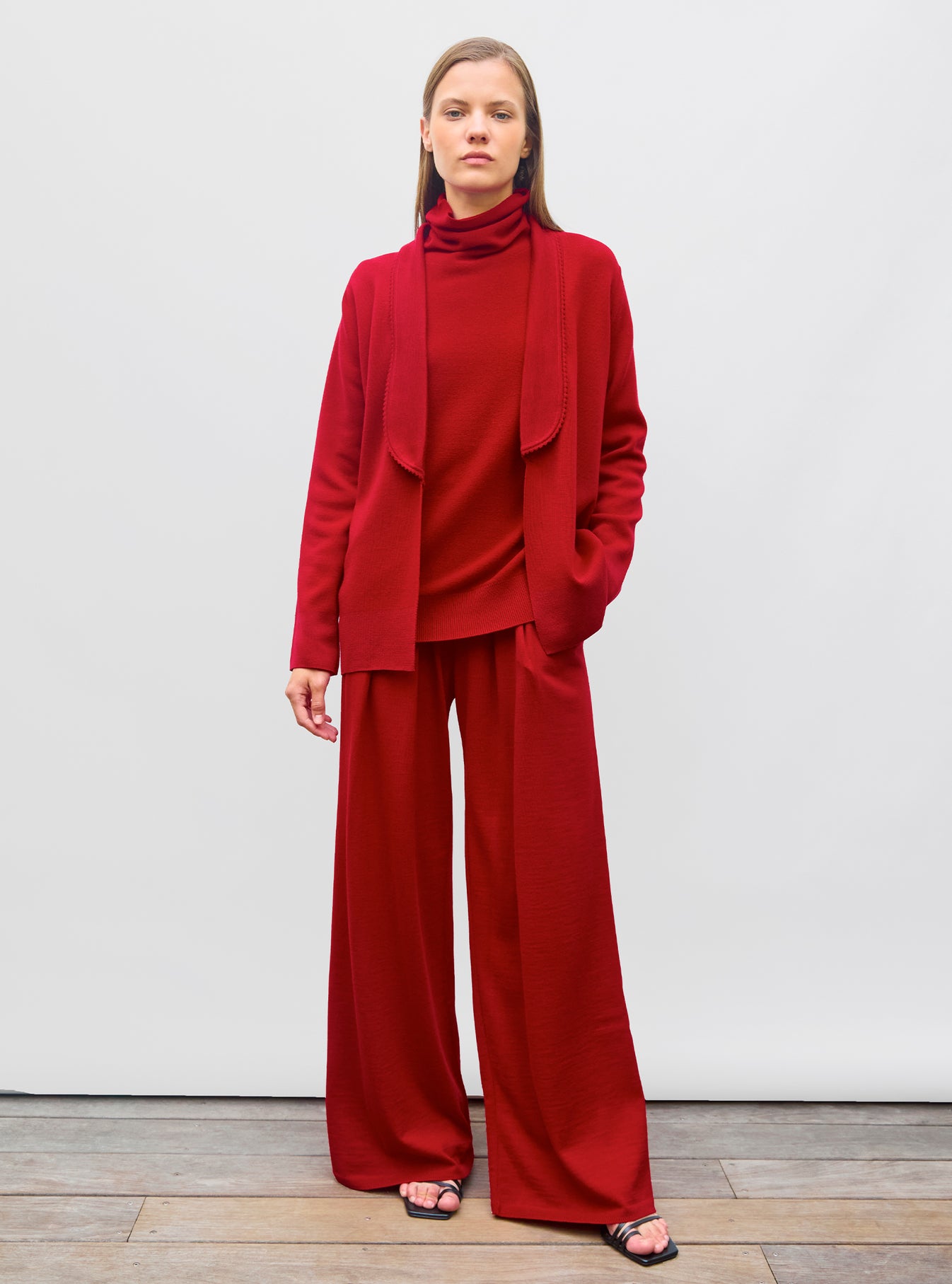 veste maille mini croquet molli rouge vernis | Molli