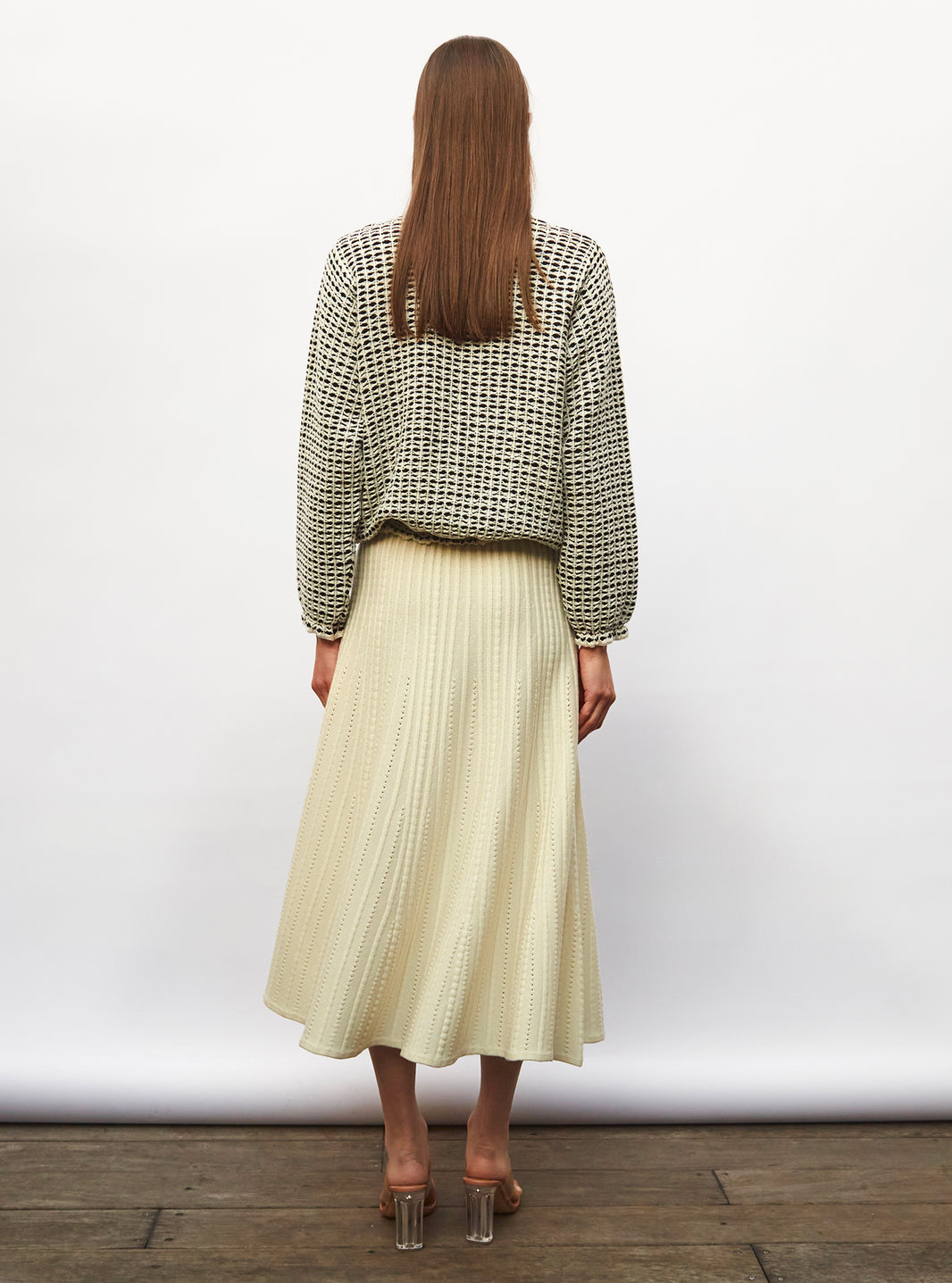jupe longue maille bijou molli naturel multi | Molli