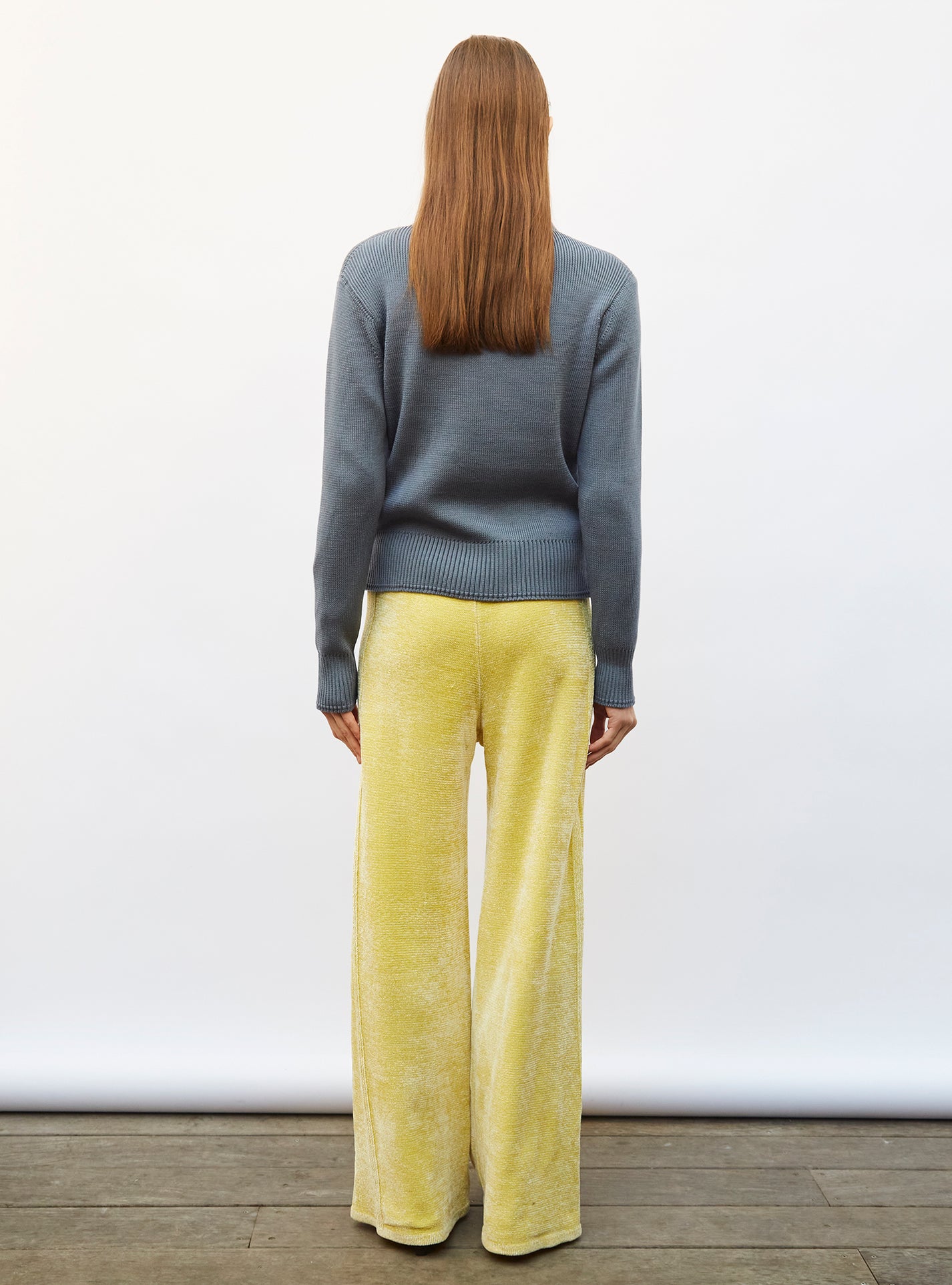 pull col v maille pleine molli acier | Molli