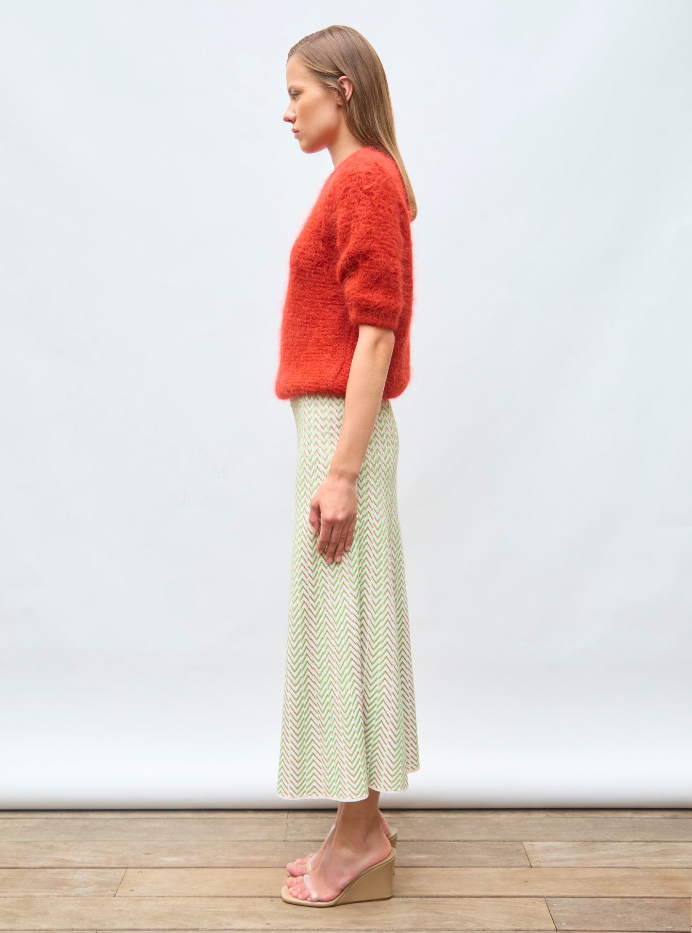 top manches coudes maille duveteuse molli fox | Molli