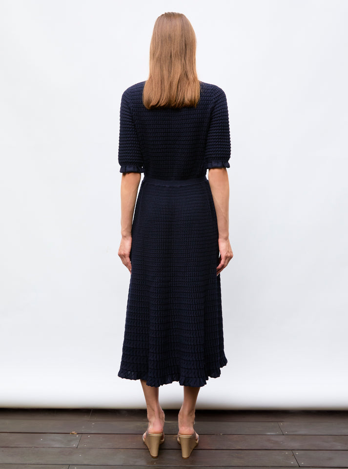 robe longue maille origami nuit | Molli