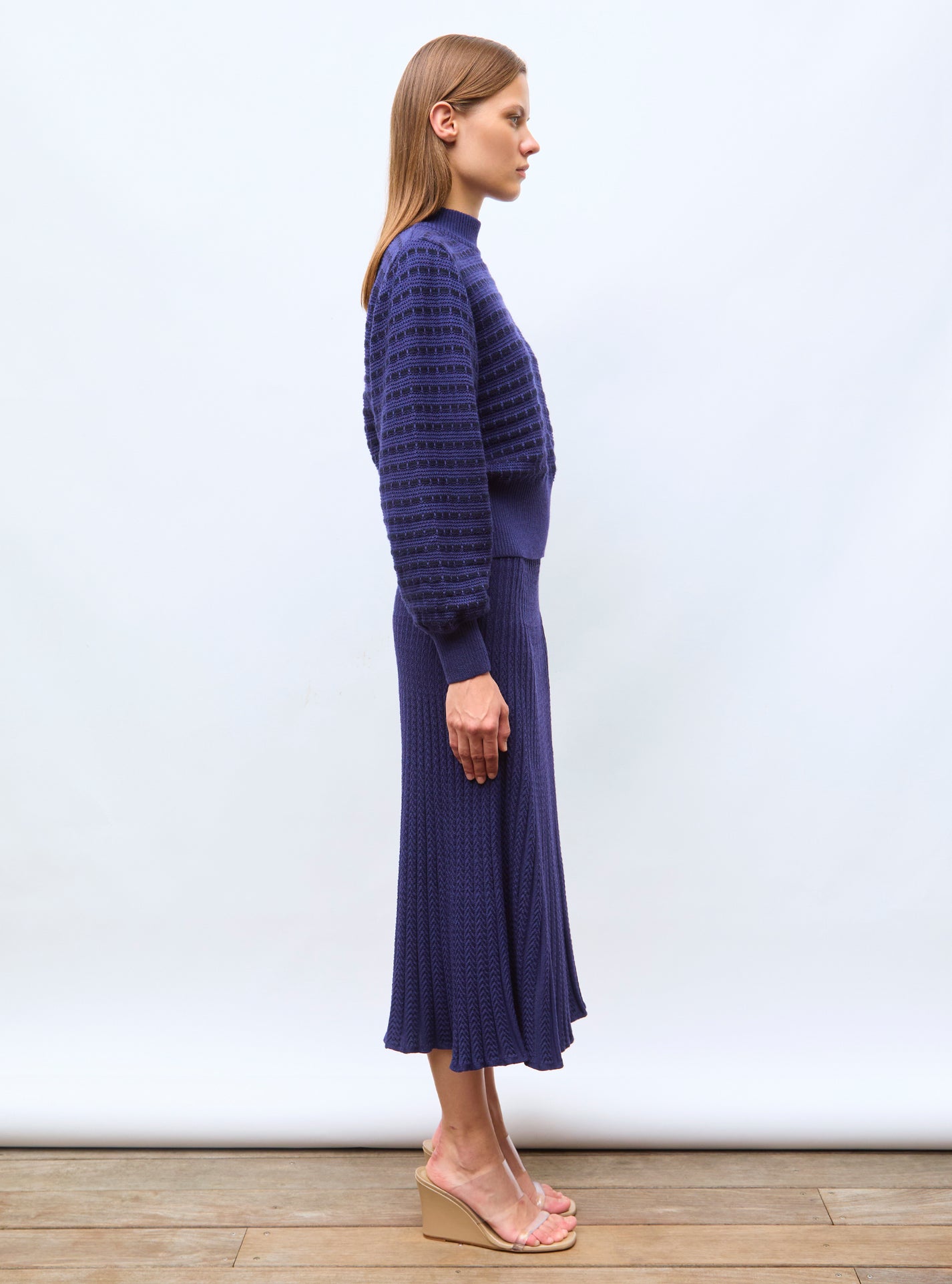 sailor shirt with blouson sleeves indigo | Molli