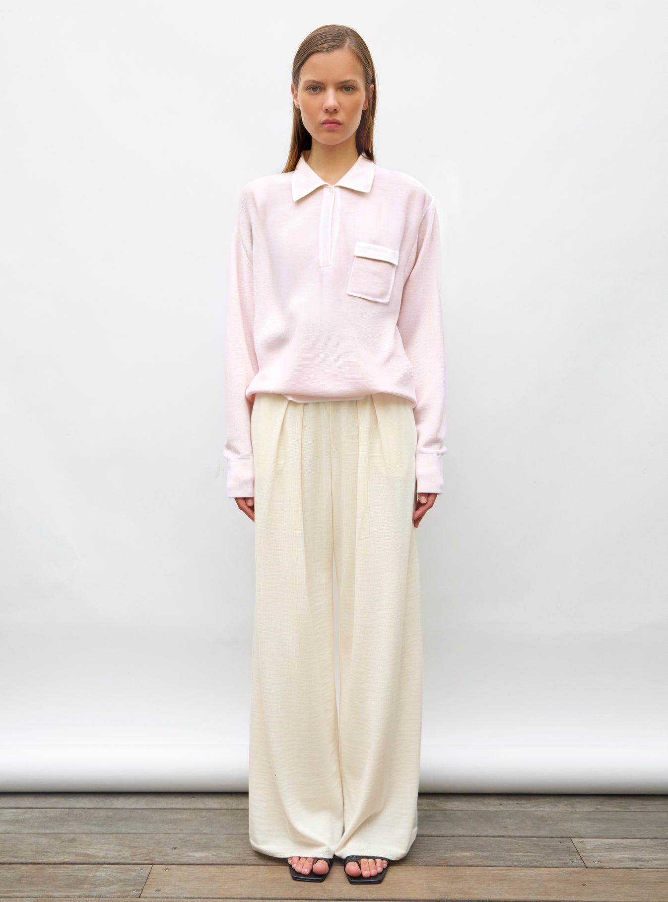 Chemise maille col gansé pétale | Molli