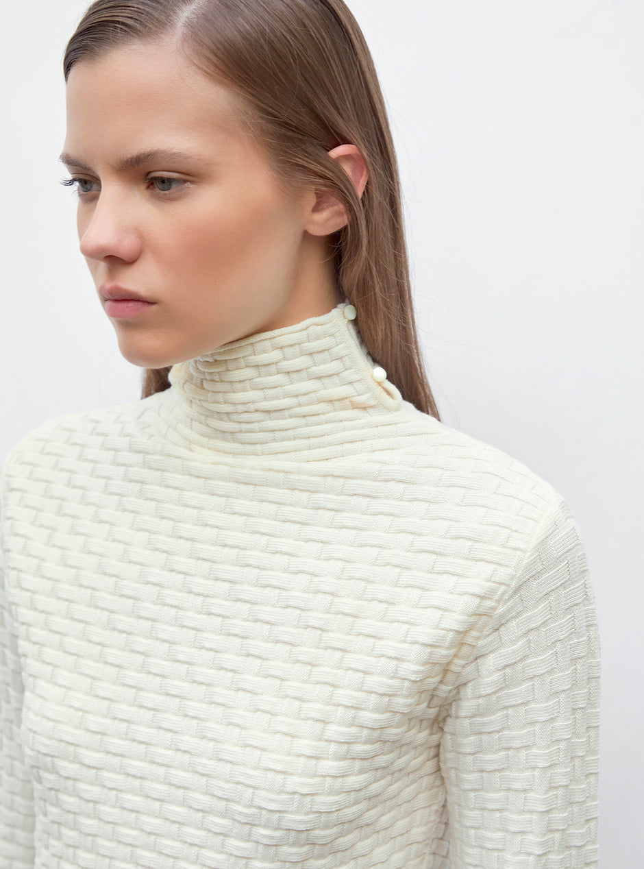 blouse maille mini-chevrons molli naturel | Molli