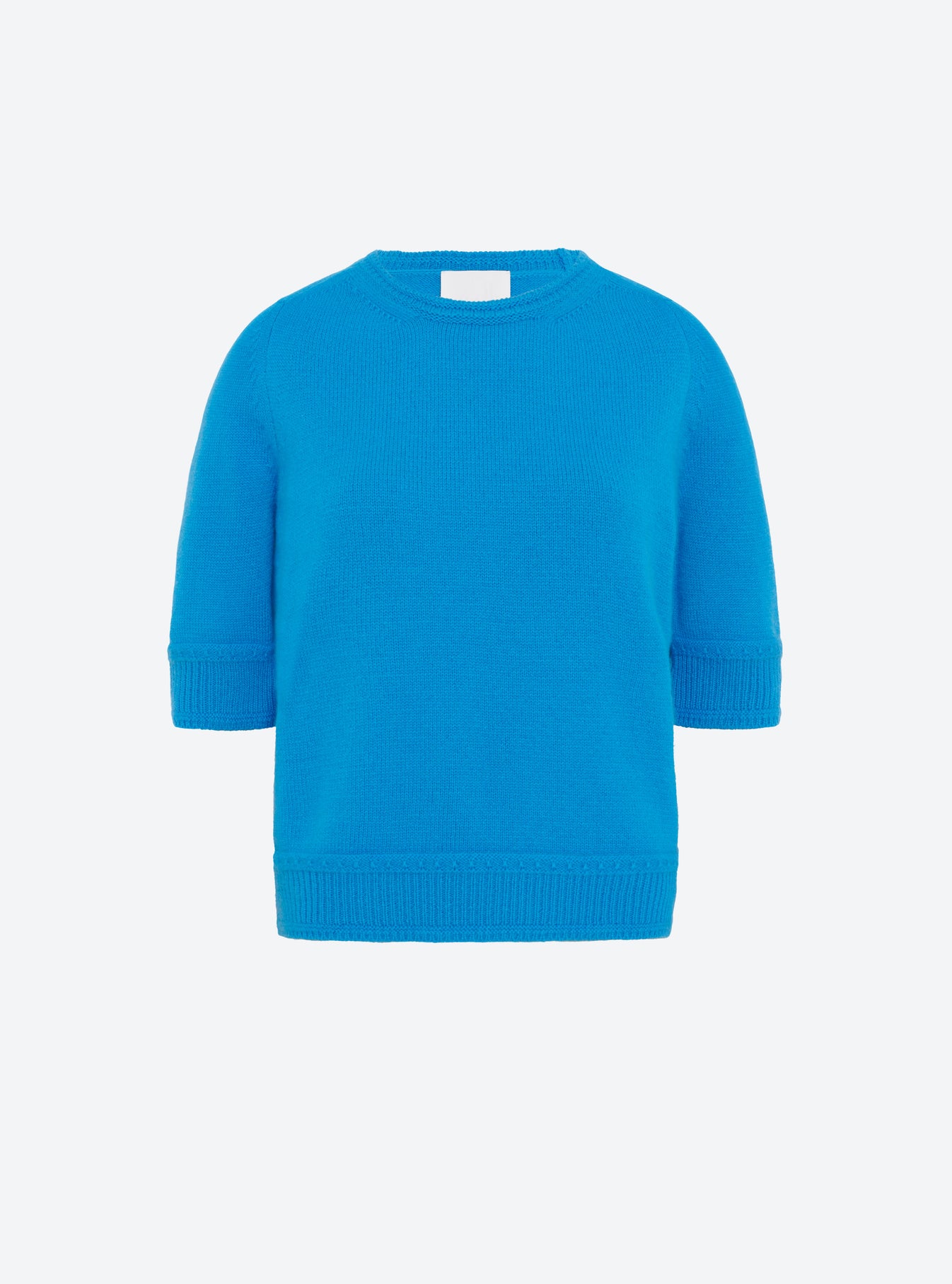 top maille manches coudes turquoise | Molli