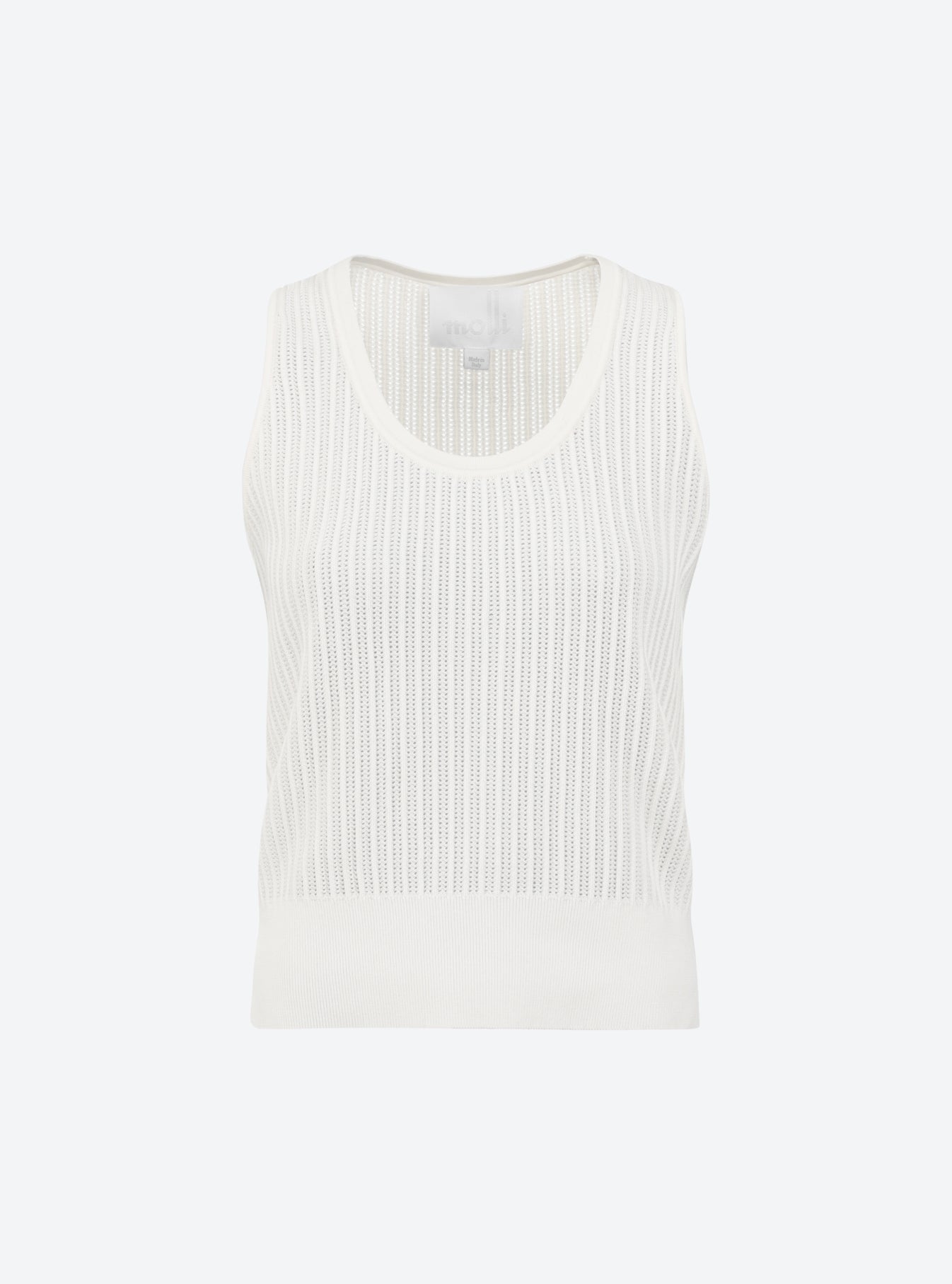 pointelle knit tank top milk | Molli