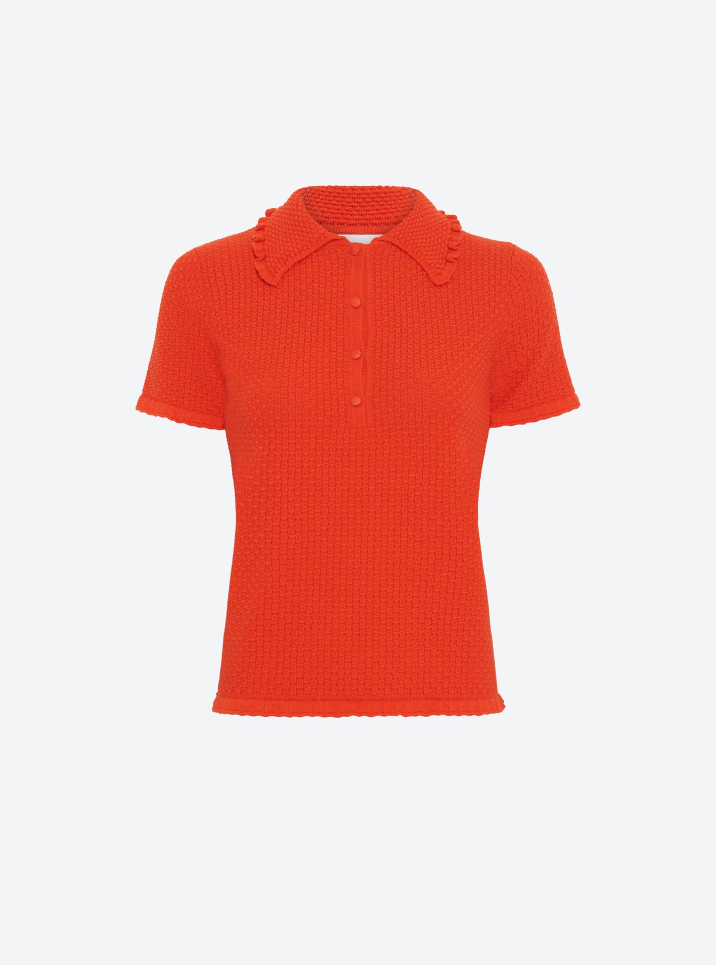 polo fin col volanté orange sanguine | Molli