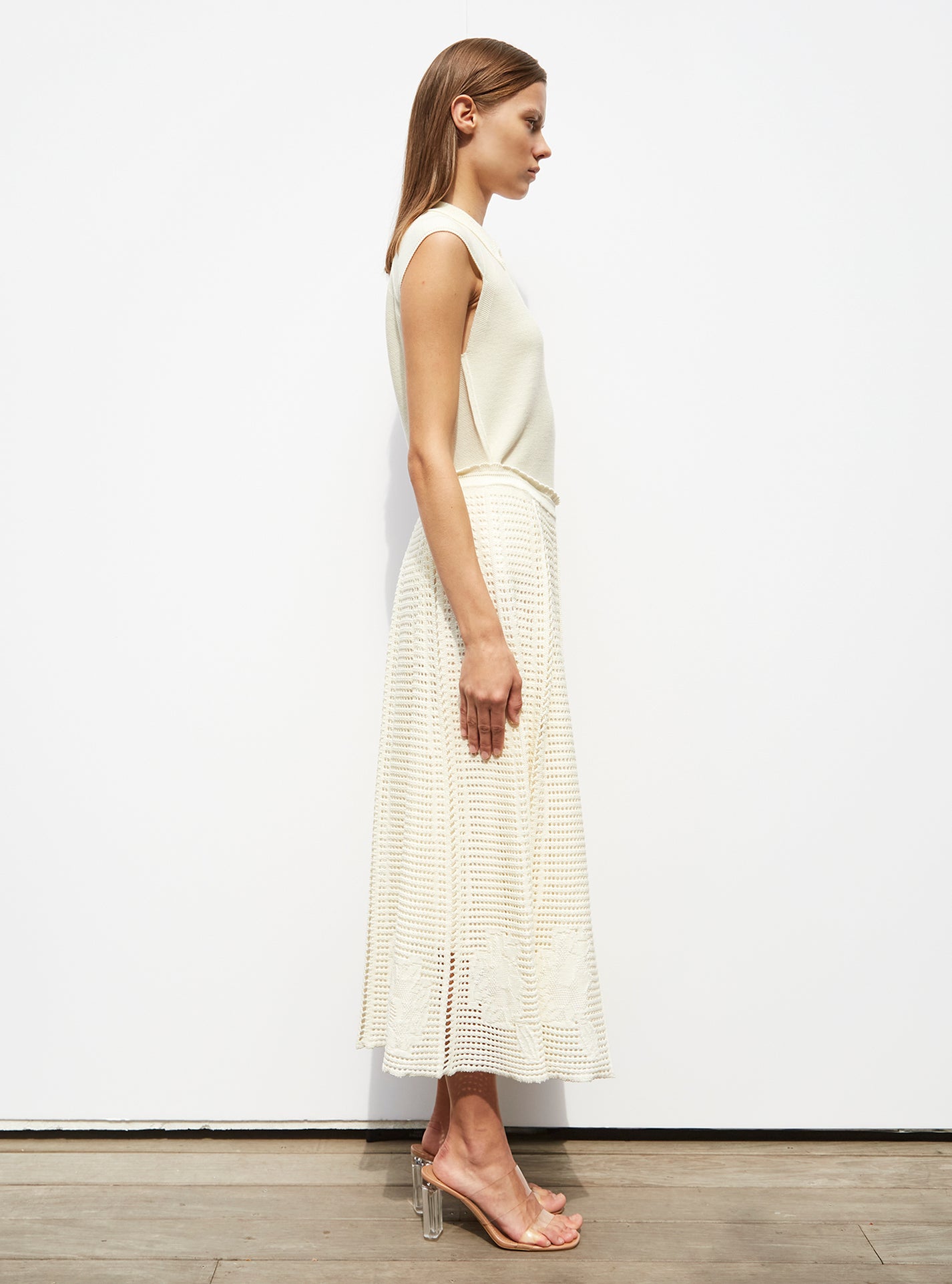 top maille petit col point de riz naturel | Molli