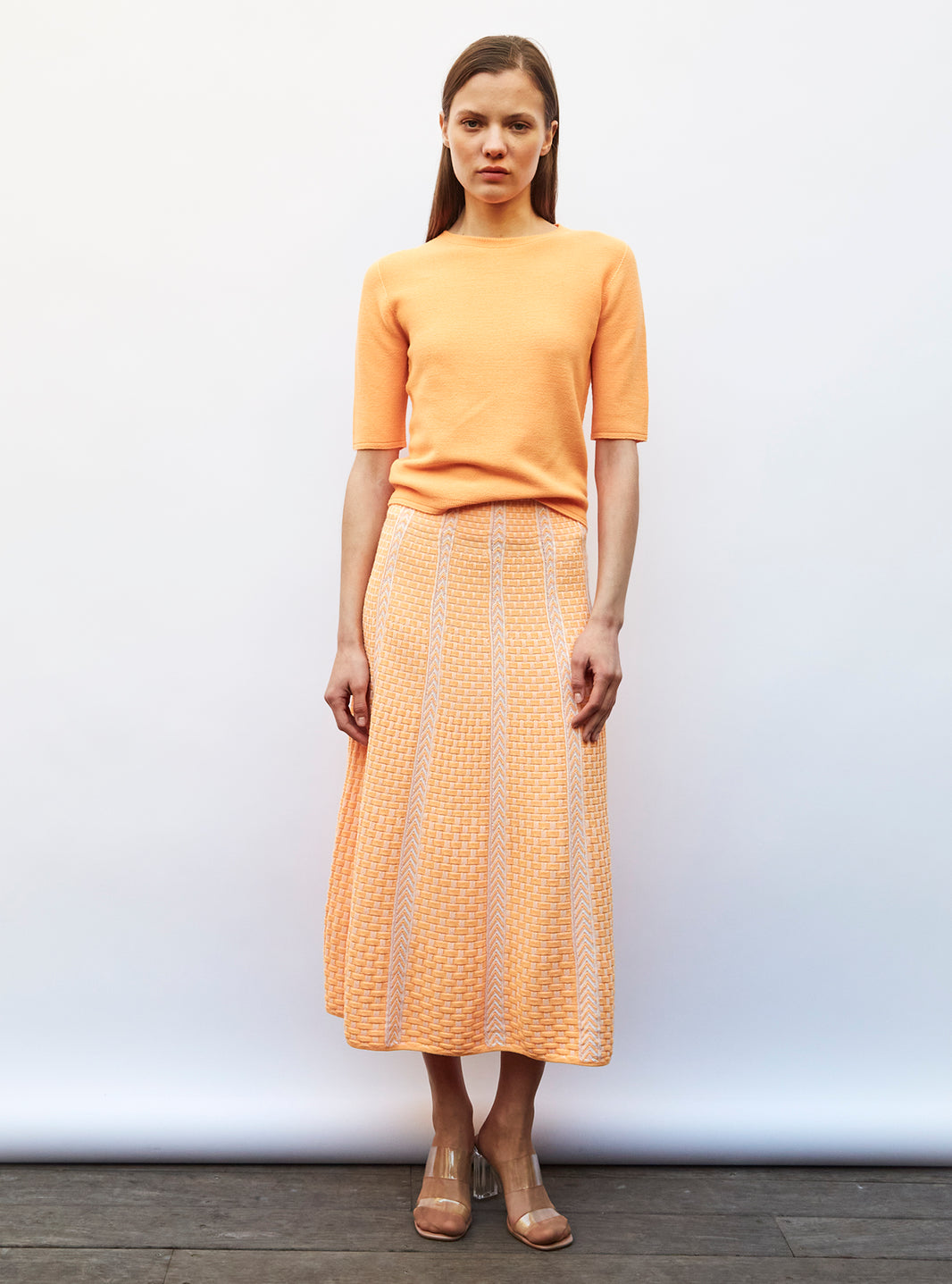 molli basket-weave knit skirt azure | Molli