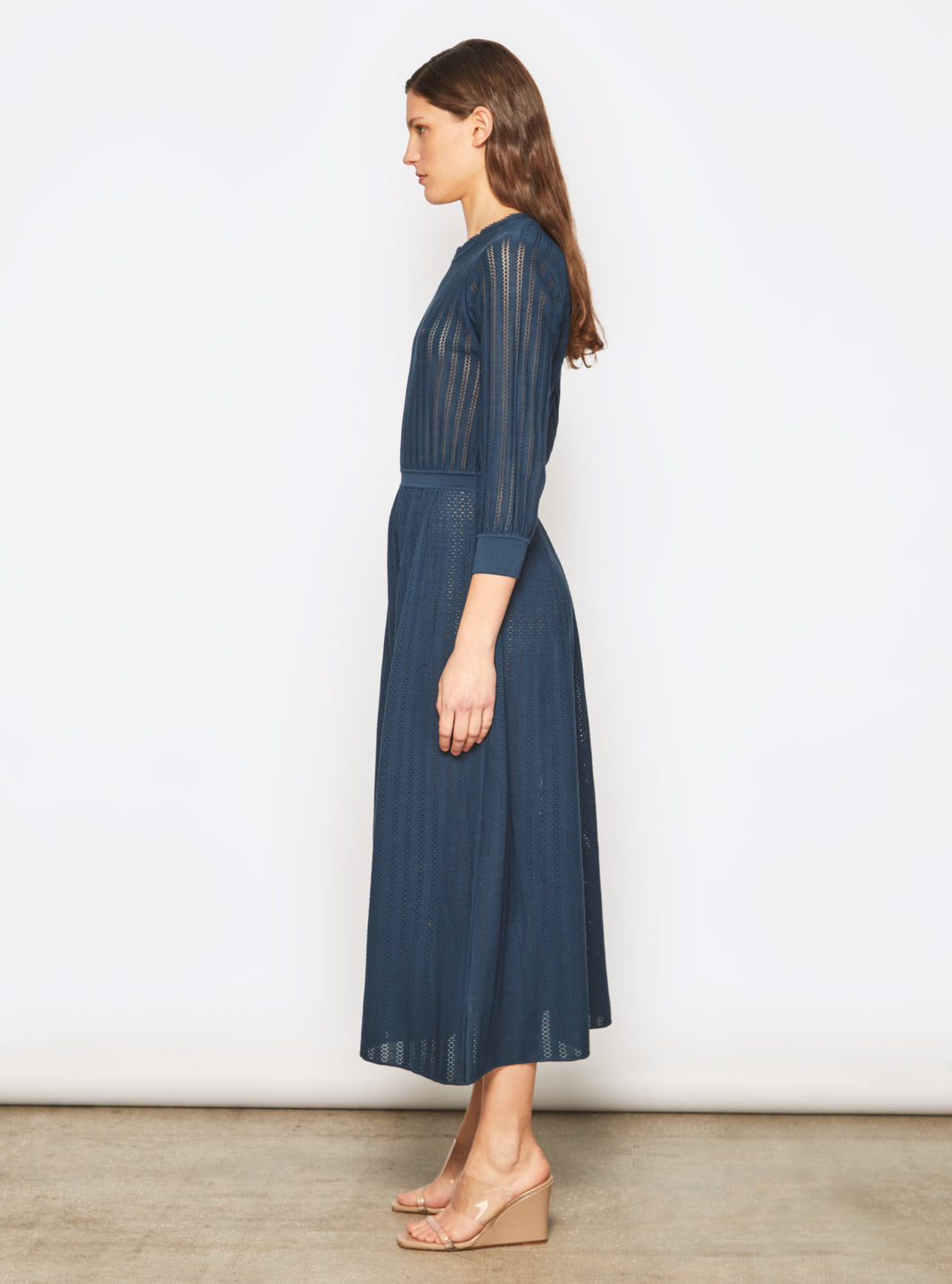 robe longue maille smockée nuit | Molli