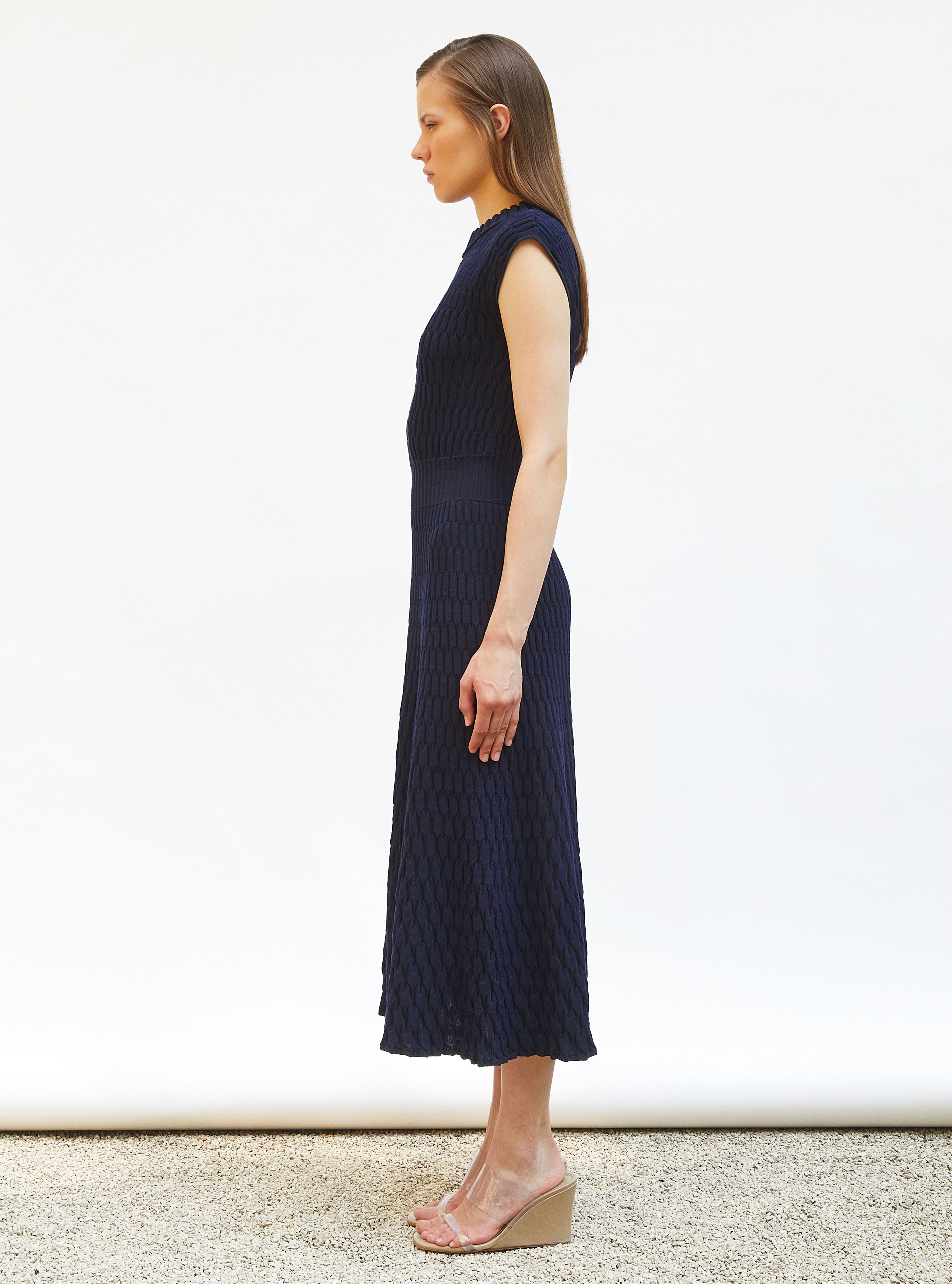 robe longue maille zellige nuit | Molli